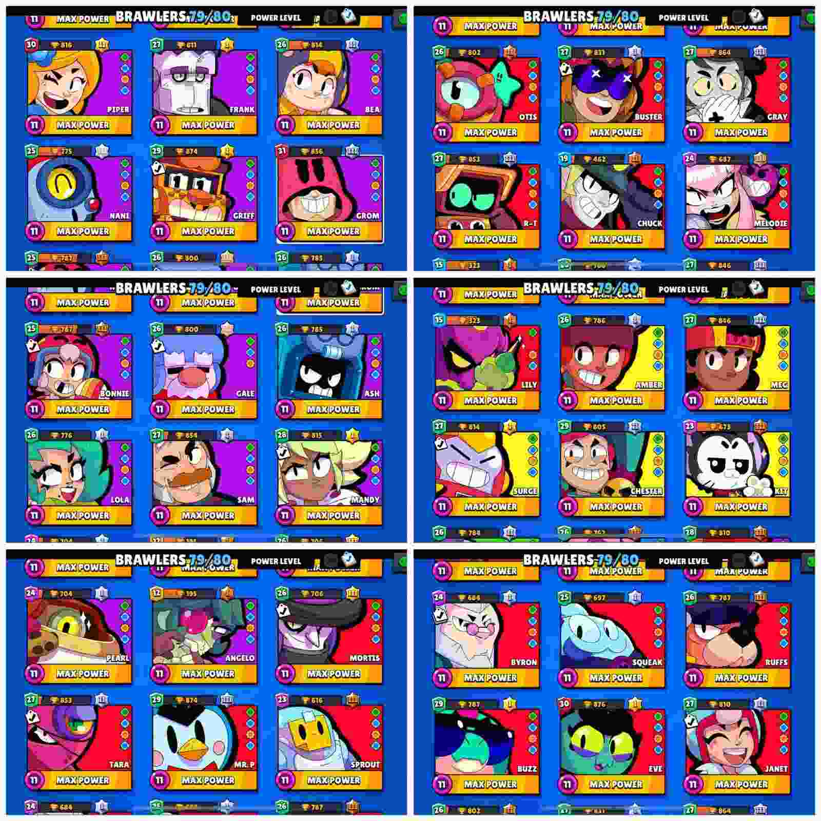 Brawl Stars 】️61K HIGHEST | TROPHIES-79 | BRAWLERS-72 | MAX POWER ...