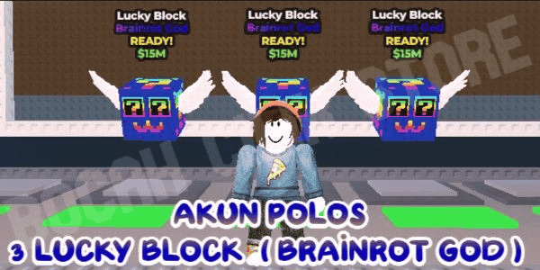 Akun 3 Lucky Block (Brainrot God) | Steal A Brainrot